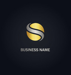 Circle unity group diversity abstract gold logo Vector Image