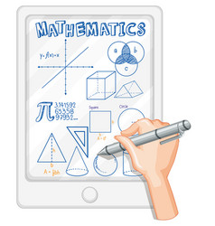 Boys with math tools Royalty Free Vector Image