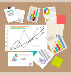Colorful 3d background statistics template growth Vector Image