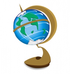 Global wireframe latitude atlantic earth globe Vector Image