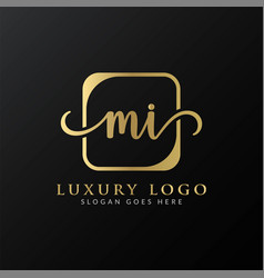 Initial ai letter logo design template creative Vector Image