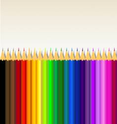 Seamless colored pencils row with wave on lower Vector Image