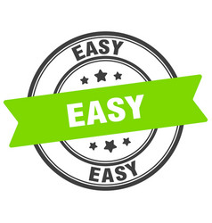 Easy stamp label on transparent background Vector Image