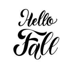 Hello hand lettering Royalty Free Vector Image