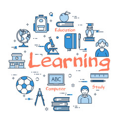 Blue concept with biology subject Royalty Free Vector Image