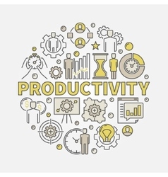 Productivity productive capacity Royalty Free Vector Image