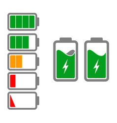 Lithium ion battery set power pack Royalty Free Vector Image