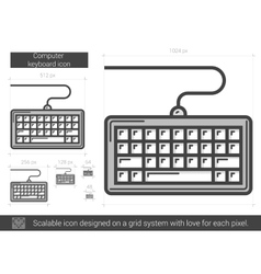 White computer qwerty keyboard isolated on Vector Image