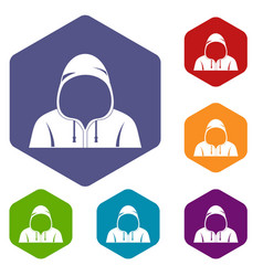 Hood icon simple style Royalty Free Vector Image