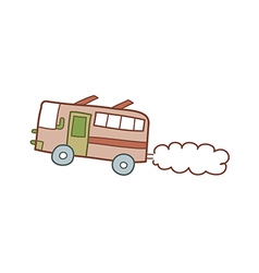 Cute smiling bus Royalty Free Vector Image - VectorStock