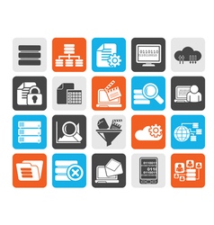 Big data analytics flat icons Royalty Free Vector Image