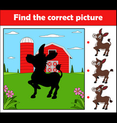 Find the correct picture education game Royalty Free Vector