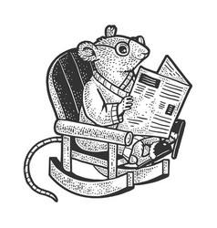 Cartoon senior in rocking chair comic Royalty Free Vector