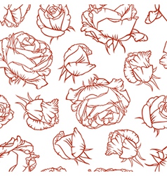 Seamless pattern of rose flower for fabric design Vector Image