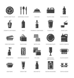 Recycling symbols plastic packaging or wrapping Vector Image