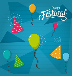 Festival frame design Royalty Free Vector Image