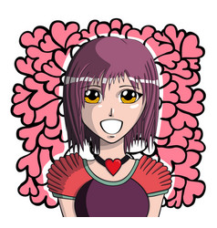Anime Manga Girl Rock Star Royalty Free Vector Image
