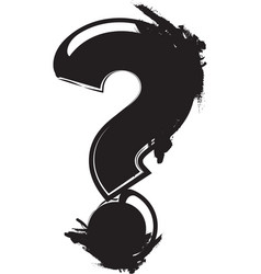 Question mark with face Royalty Free Vector Image