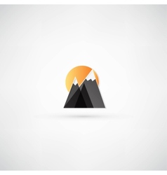 Mountain panorama alpine vegetation Royalty Free Vector