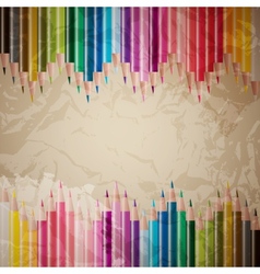 Back to school background with leaves and pencils Vector Image