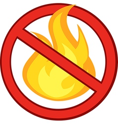 No fire symbol Royalty Free Vector Image - VectorStock