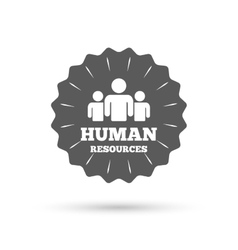 Human resources sign icon hr symbol Royalty Free Vector