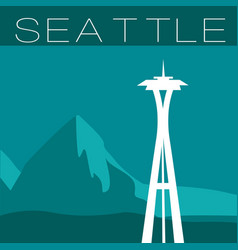 Seattle skyline Royalty Free Vector Image - VectorStock
