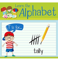 Animals alphabet t is for tiger Royalty Free Vector Image