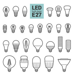 Lightbulb icon set light bulb electricity Vector Image