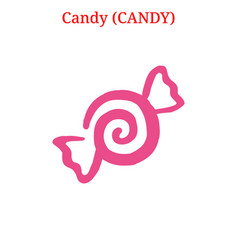 Candy logo with sweet candies Royalty Free Vector Image