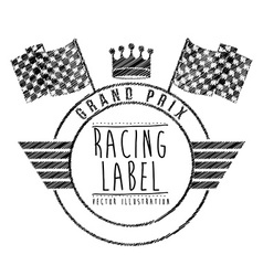 Racing badge design set Royalty Free Vector Image