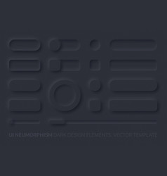 Dark ui set Royalty Free Vector Image - VectorStock