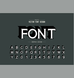 Dynamic alphabet design typeface letters Vector Image