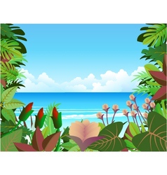 Tropical forest background Royalty Free Vector Image