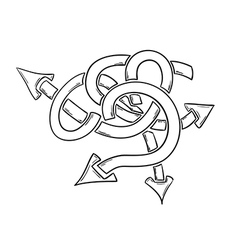 Set of graphic arrows for tattoo design Royalty Free Vector