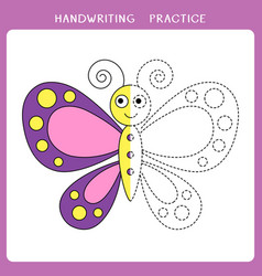 Handwriting practice with children toys Royalty Free Vector