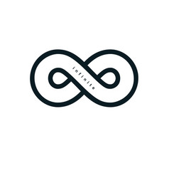 Monochrome curvy infinity symbol Royalty Free Vector Image