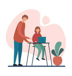 Helping at home Royalty Free Vector Image - VectorStock