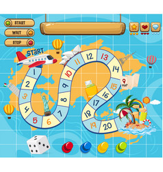 Simple board game template Royalty Free Vector Image