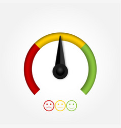 Meter icons speedometer with scale emotion Vector Image
