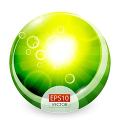 Transparent green sphere with shadow Royalty Free Vector