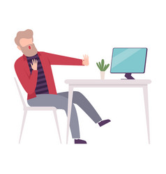 Man sitting on chair Royalty Free Vector Image