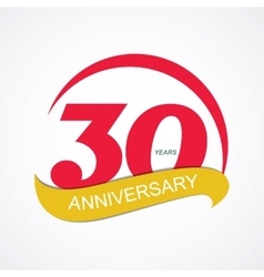 30 anniversary color logo Royalty Free Vector Image