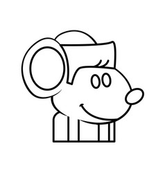 Cute mouse face animals head of simple shape Vector Image