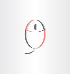 Mouse black stylized silhouette Royalty Free Vector Image