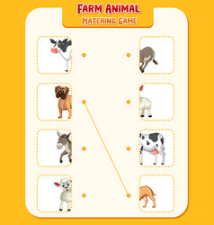 Jigsaw puzzles with farm animals group Royalty Free Vector