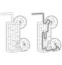 Labyrinth game and maze fun puzzle set Royalty Free Vector