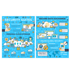 Technologies data streams digital poster Vector Image