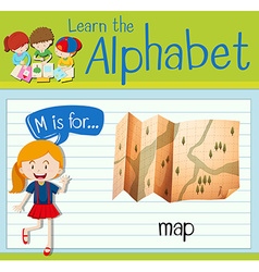 Flashcard letter m is for market Royalty Free Vector Image