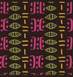 African letters hand drawn ancient tribal font Vector Image